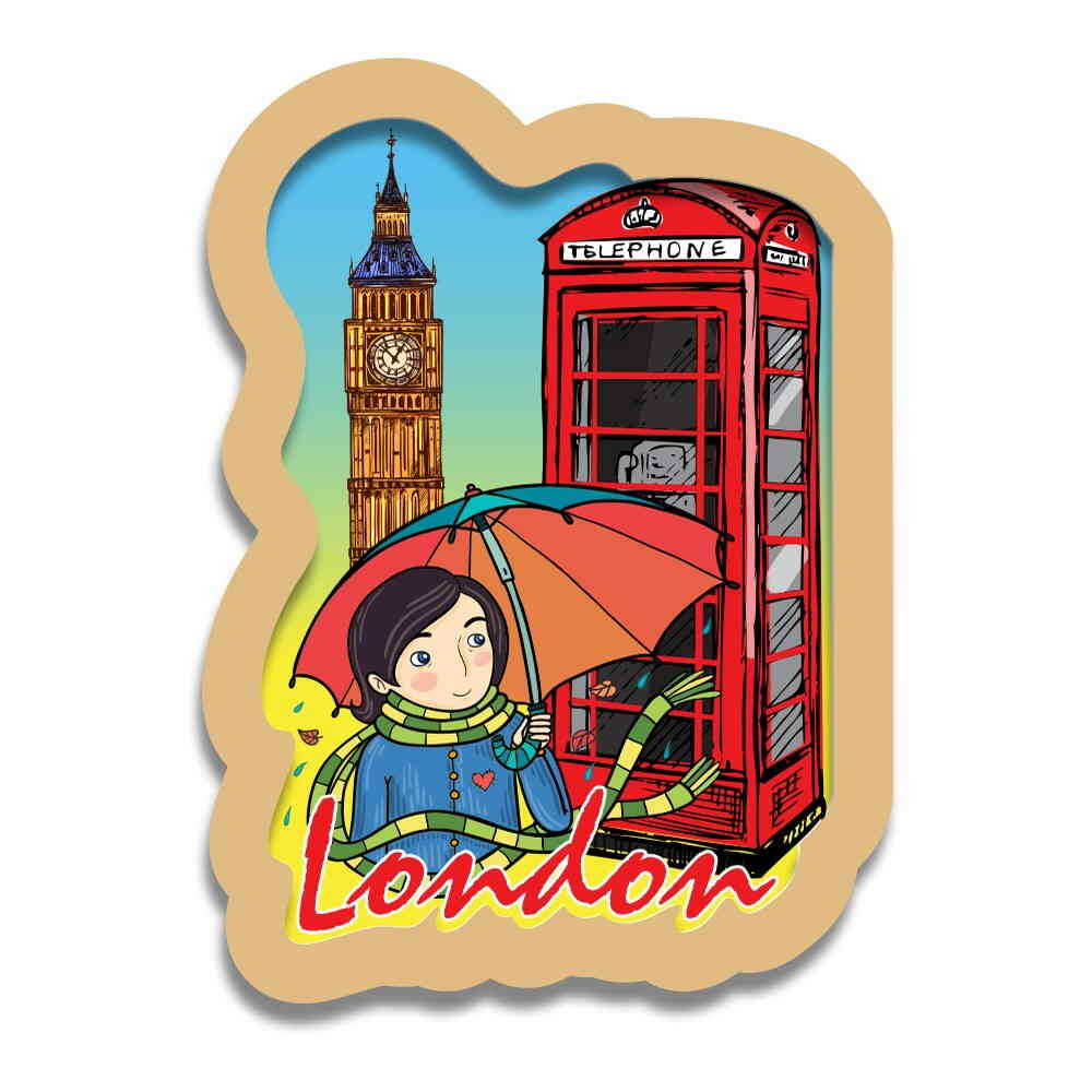Buy City Themed Wooden Customised Souvenir Fridge Magnet - Myros