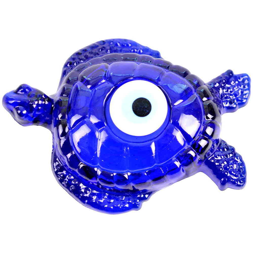 Buy Glass Evil Eye Turtle Figurine Big Size - Myros