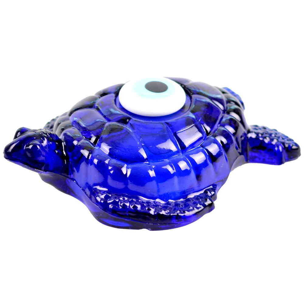 Buy Glass Evil Eye Turtle Figurine Big Size - Myros