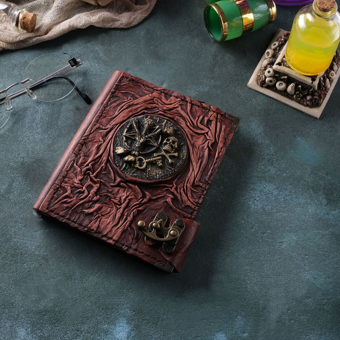 Goat Themed Small Leather Notebook - Myros