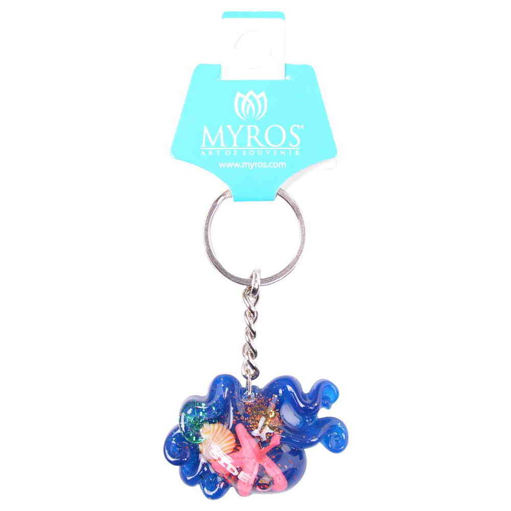 Buy Sea Creatures Themed Customised Transparent Polyester Keyring - Myros