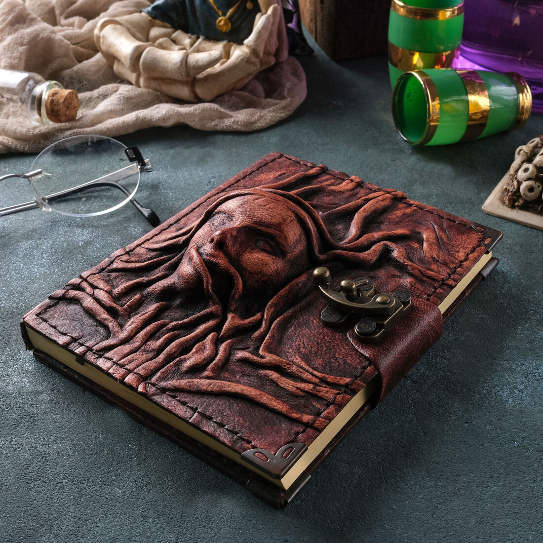 Trend Design Themed Small Leather Notebook - Myros