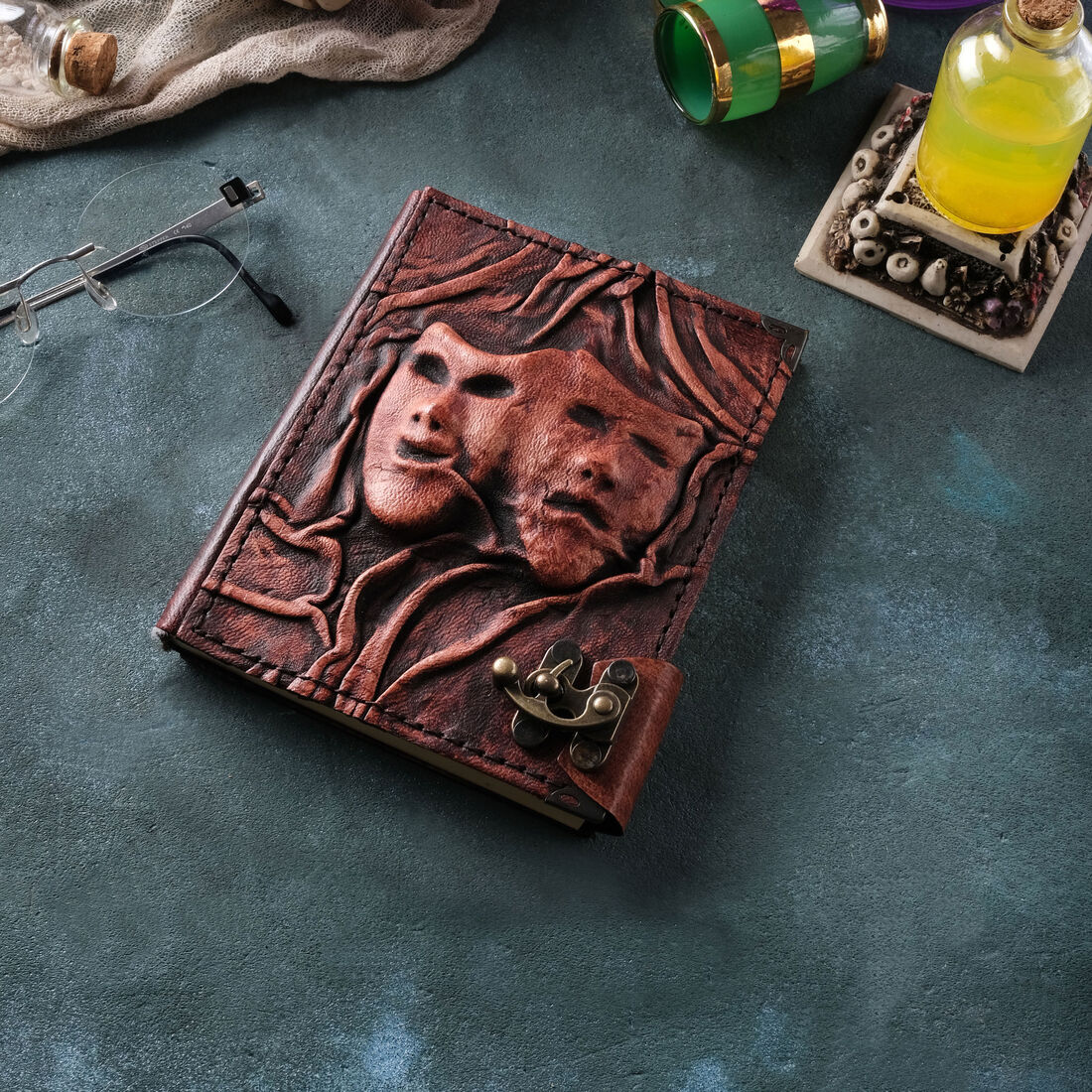 Trend Design Themed Small Leather Notebook - Myros