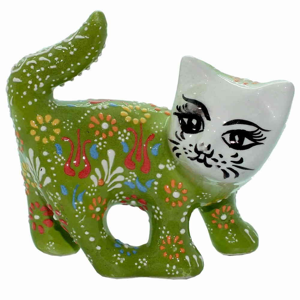 Buy Turkish Ceramic Relief Cat Figurine Big Size - Myros