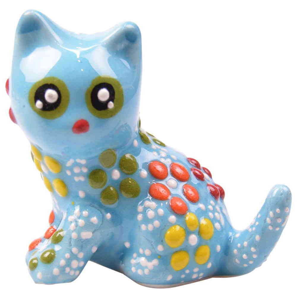 Buy Turkish Ceramic Relief Cat Figurine Small Size - Myros